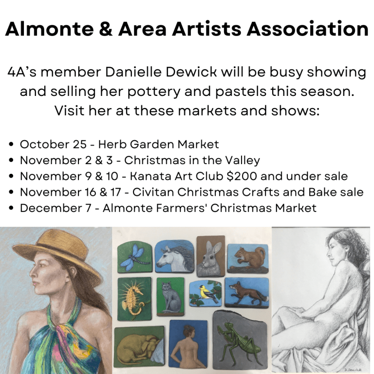 Danielle D – shows & markets – Almonte & Area Artists Association